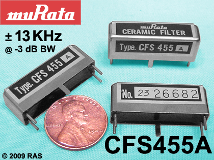 455 KHz +/-13.0 KHz 15-ELEMENTS Murata Ceramic Communication FILTER (26 ...